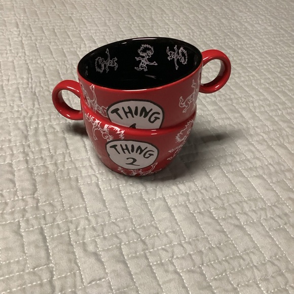 Kitchen | Dr Seuss Red Thing 1 2 Universal Studio Stacked Coffee Mug ...